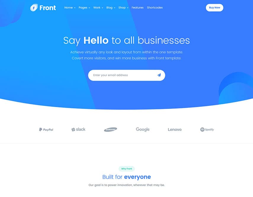 Home Page | Front - Responsive Website Template