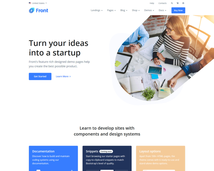 Portfolio - Snippets | Front - Responsive Website Template