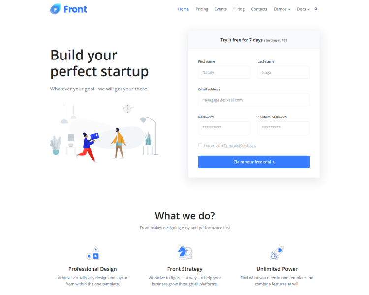 Portfolio - Snippets | Front - Responsive Website Template