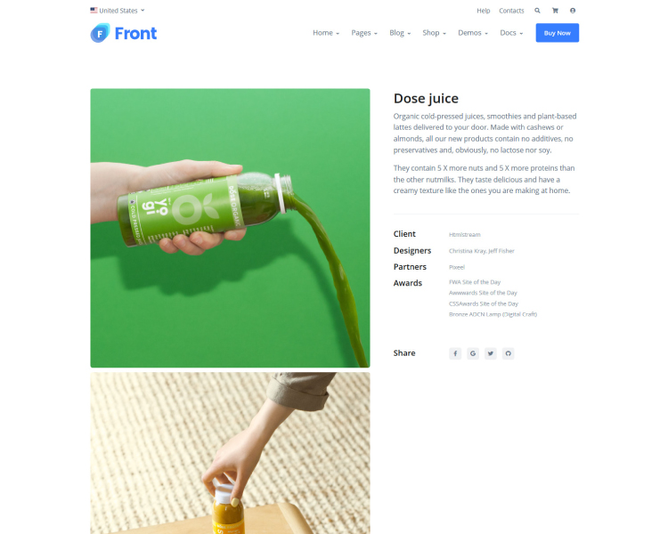 Portfolio - Snippets | Front - Responsive Website Template
