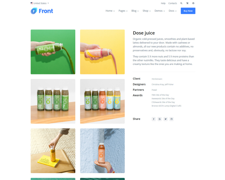 Portfolio - Snippets | Front - Responsive Website Template