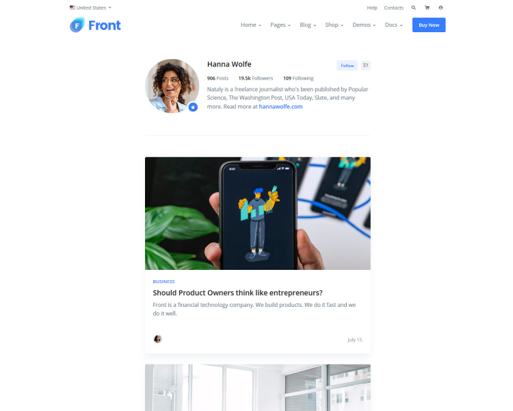 Portfolio - Snippets | Front - Responsive Website Template