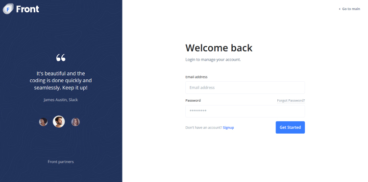 Portfolio - Snippets | Front - Responsive Website Template