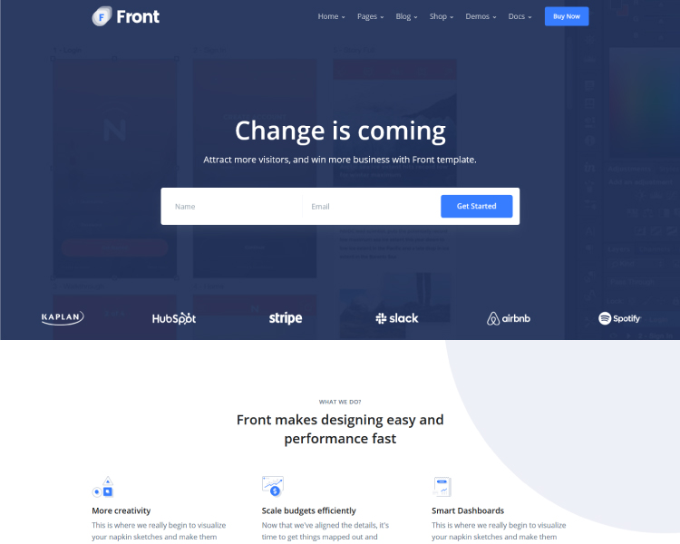 Portfolio - Snippets | Front - Responsive Website Template