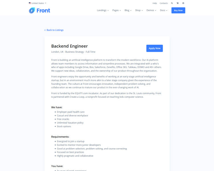 Portfolio - Snippets | Front - Responsive Website Template