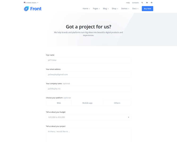 Portfolio - Snippets | Front - Responsive Website Template