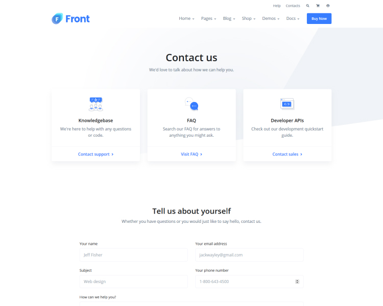 Portfolio - Snippets | Front - Responsive Website Template